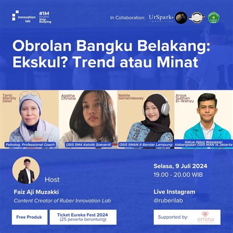 Ruber Innovation Lab On Linkedin 🌟 Obrolan Bangku Belakang Ekskul Trend Atau Minat 🌟 Halo…