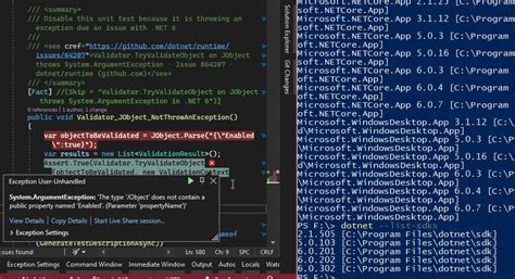 Validatortryvalidateobject On Jobject Throws Systemargumentexception · Issue 64207 · Dotnet