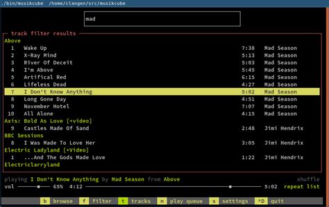 Github Clangen Musikcube A Cross Platform Terminal Based Music Player Audio Engine