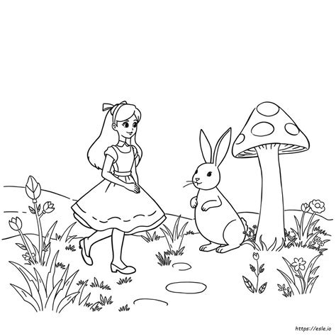 Alice And Wonderland Coloring Pages