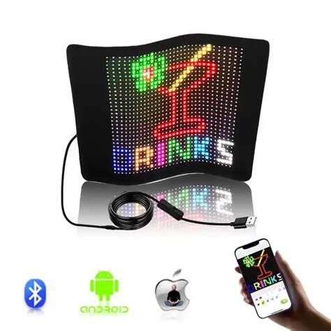 APP Programmable Rear Window LED Expression Light Flexible LED Display Flashing Emoticon Screen