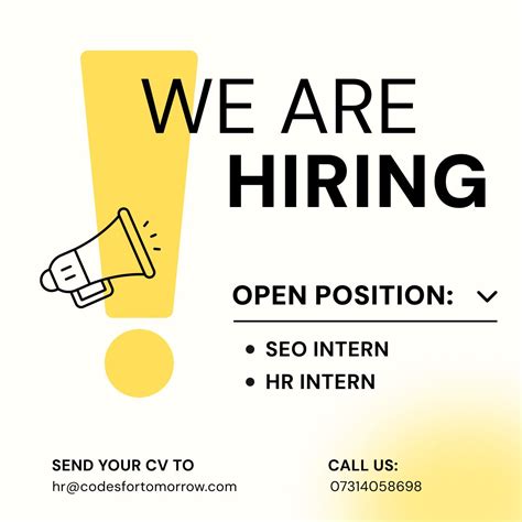 Hiring Hrintern Seointern Internshipopportunity Joinourteam