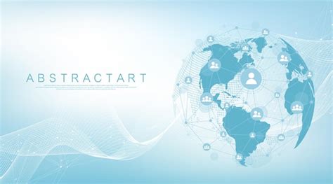 Premium Vector Social Network Communication In The Global Computer Networks Internet