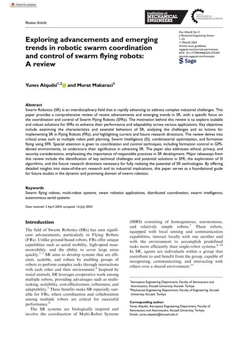Pdf Exploring Advancements And Emerging Trends In Robotic Swarm