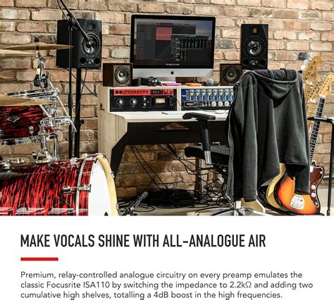 Focusrite Clarett 8Pre Interfaz De Audio USB De 18 Pulgadas20 Salidas Y Hosa CSS 890 TRS De 14