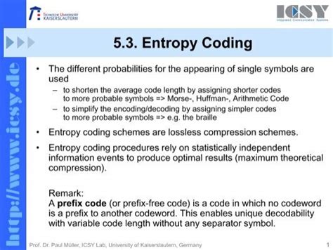 53 Entropy Coding Icsy