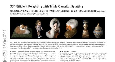 Gs 3 Efficient Relighting With Triple Gaussian Splatting Ai For Dummies Understand The