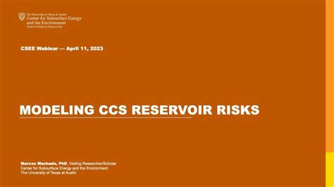 Marcos Machado On Linkedin April 2023 Modeling Ccs Reservoir Risks