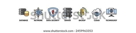 Data Center Banner Web Icon Set Stock Vector Royalty Free 2459963353 Shutterstock