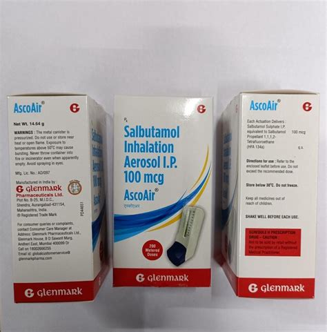 Salbutamol Inhalation Ip One At ₹ 142 Piece In Nagpur Id 26322591248