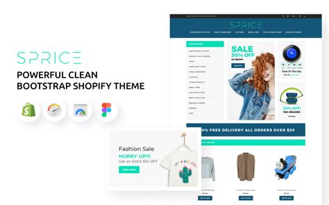 sprice powerful clean bootstrap shopify theme