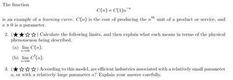 Solved C N C Na Is An Example Of A Learning Curve C N Chegg