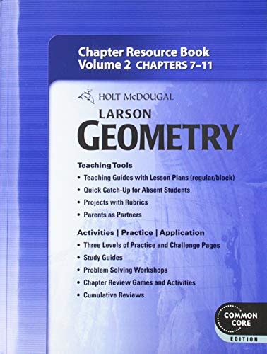 Holt Mcdougal Larson Geometry Common Core Chapter Resource Book With
