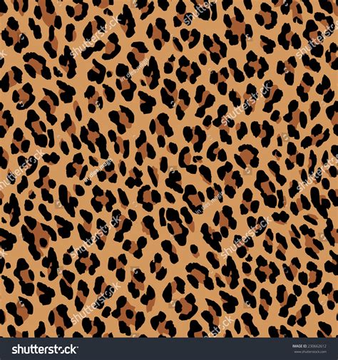 Seamless Leopard Pattern Natural Fur Leopard Print Leopard Skin Background Stock Vector