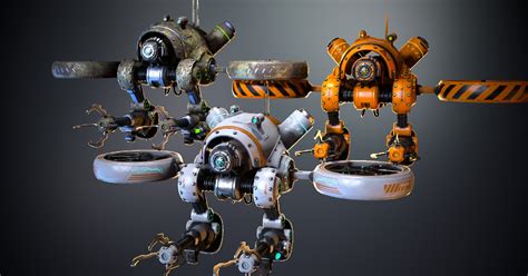 Sci Fi Drone 01 3d Robots Unity Asset Store