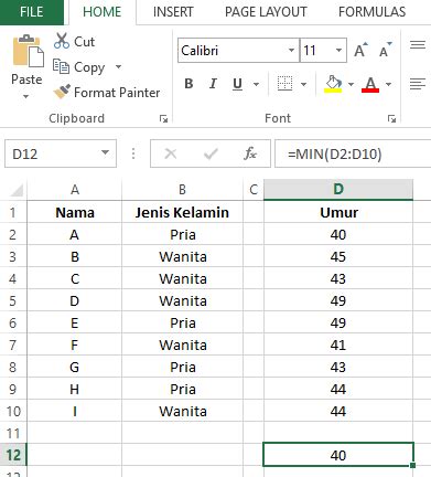 FUNGSI STATISTIKA PADA EXCEL