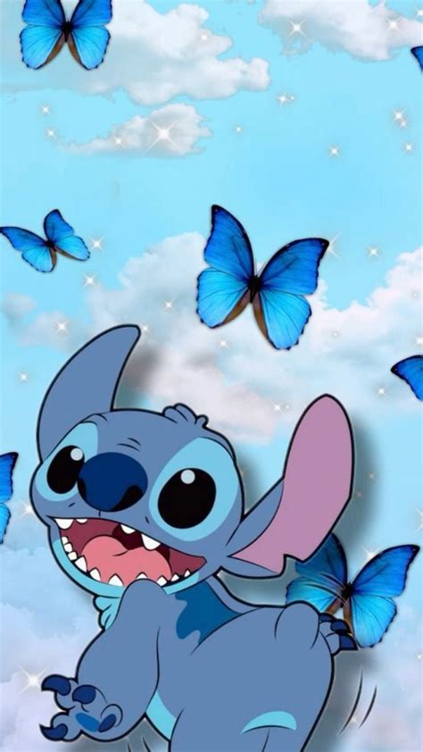 Butterfly Stitch 💙🦋 Imagem De Fundo Para Iphone Faça Você Mesmo Papel De Parede Papel De
