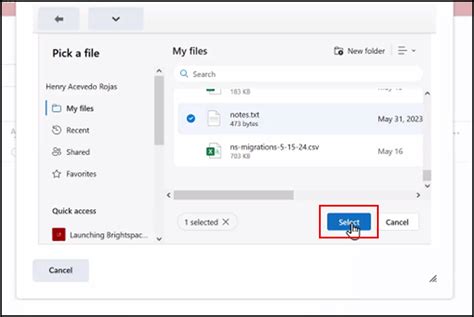 Use OneDrive To Add Files USC Brightspace Help