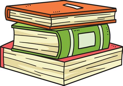 School Books Clipart Pile Of School Booksai Royalty Free Stock Vector