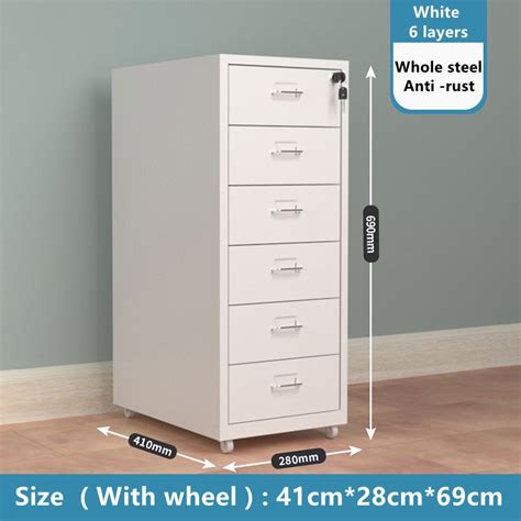 3 5 6 Layer Metal Drawer With Lock File Cabinet For Office Minimalist Home Office Drawer File