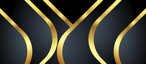 초록과 추상 검은색과 금색 고급 배경 무료 벡터