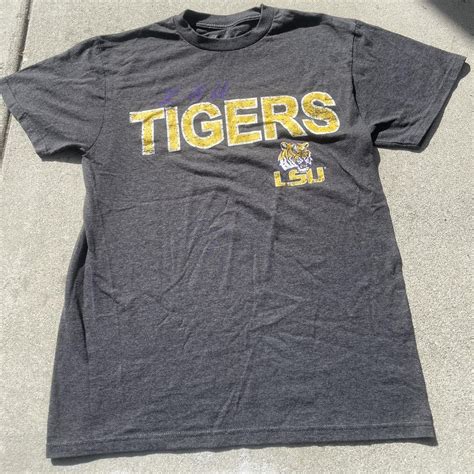 Majestic Section 101 T Shirt Men Gray Lsu Tigers Depop