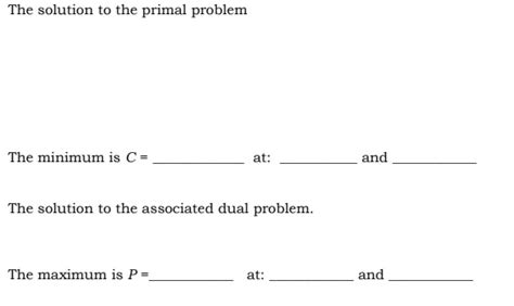 Solved 3 7pts Suppose That The Primal Problem For A
