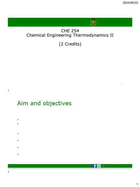 Che 254 Lesson 3 4thermodynamic Properties Of Fluid Mixtures2024 Pdf Gases Applied And