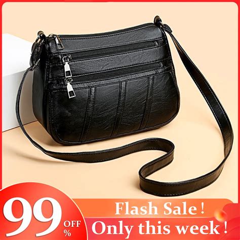 패션 절묘한 쇼핑 가방 여성 가죽 어깨 가방 멀티 포켓 어머니 여성 지퍼 크로스 바디 핸드백숄더 백 Aliexpress