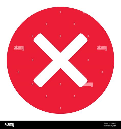 Close Button X In Circle Red Cross Icon Symbol Vector Stock Vector Image And Art Alamy