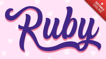 Ruby Text Effect Generator TextStudio