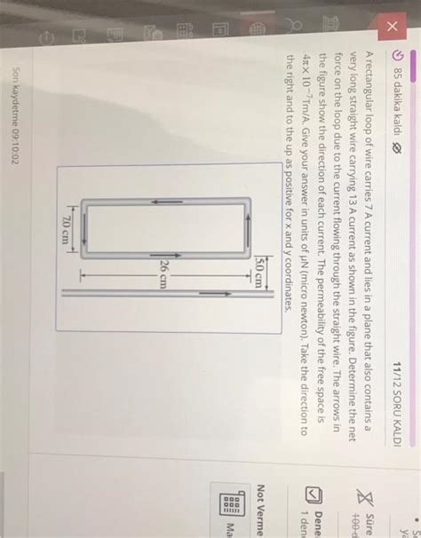 Solved A Rectangular Loop Of Wire Carries A Current And Chegg