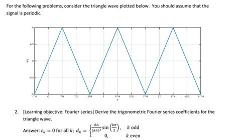 Solved For The Following Problems Consider The Triangle Chegg Com