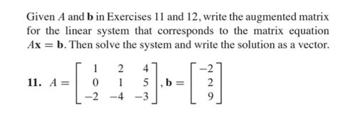 Solved Given A And B ﻿in Exercises 11 ﻿and 12 ﻿write The