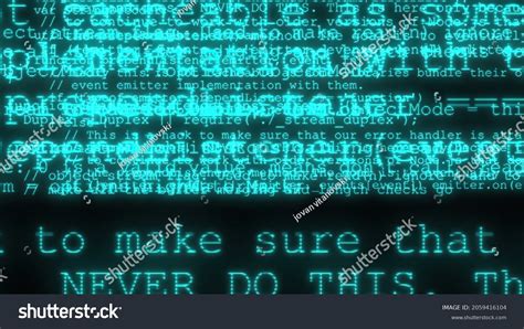 D Illustration Hacker Code Running Down Stock Illustration