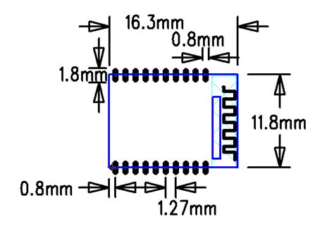 ModCC2541 BLE 4 0 Bluetooth Module With Integrated PCB Antenna Kamami On Line Store