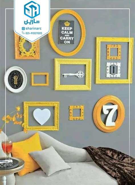 ایده های تزیین و طراحی دیوار در دکوراسیون منزل دیزاین دیوار با تابلو و قاب عکس شارین آرک