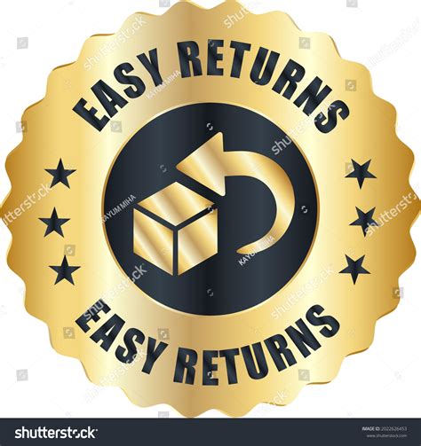 Easy Returns Vector Logo Trust Badges Easy Royalty Free Stock