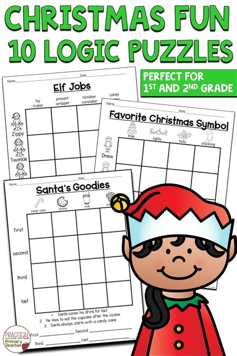 Logic Puzzles Christmas 1st And 2nd Grade Brain Teasers Logic Puzzles Brain Teasers