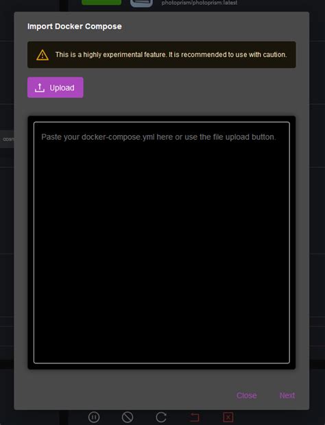 🆕 Cosmos 05 New Home Create Docker Service Import Docker Compose Directly Connect Terminal