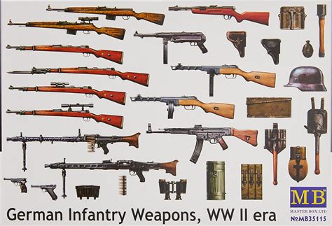 Master Box Wwii German Infantry Weapons Figure Model Building Kits 135 Scale