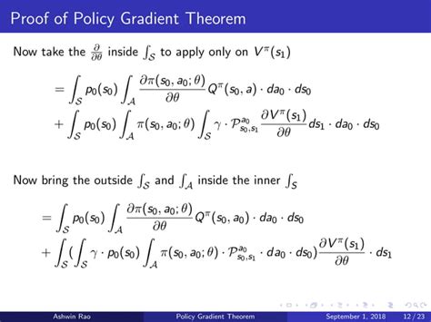 Policy Gradient Theorem Pdf