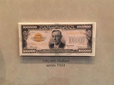 One Hundred Thousand Dollar Bill