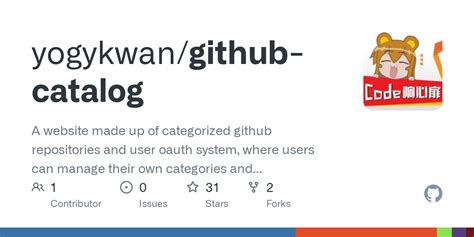 Github Yogykwangithub Catalog A Website Made Up Of Categorized