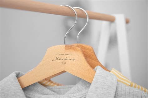 Premium Psd Clothes Hanger Mockup Design