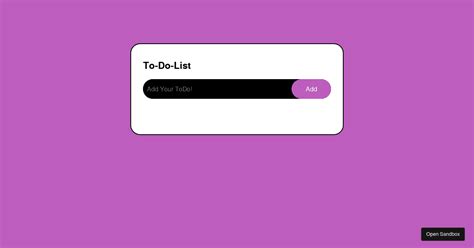 Todo List Js Codesandbox