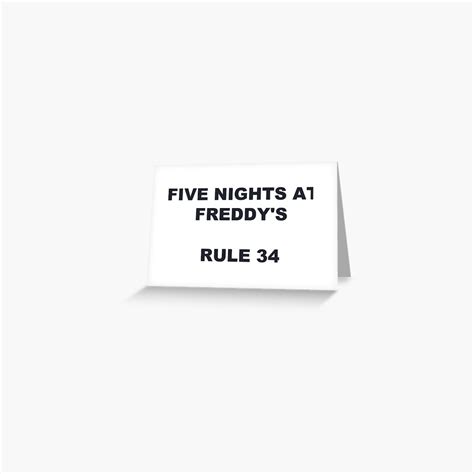 Five Nights At Freddys Rule 34 Greeting Card By Rideroffice Redbubble