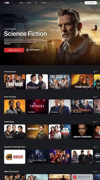 Interface Of Streaming Service Website Premium Ai Generated Image