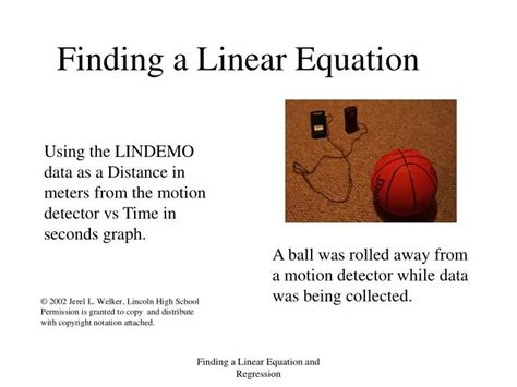 PPT Finding A Linear Equation PowerPoint Presentation Free Download ID 4390118