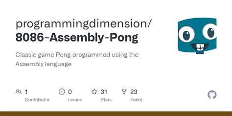 Github Programmingdimension8086 Assembly Pong Classic Game Pong